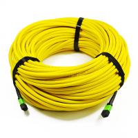 China Singlemode 12 Fiber 9/125 OS2 MTP MPO Fiber Patch Cable for sale