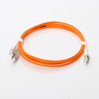 China Duplex Multimode OM4 2 Meters 50/125 LC Fiber Optic Patch Cord for sale