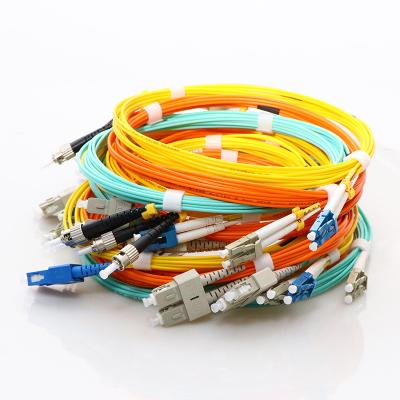 China Duplex Multimode OM4 2 Meters 50/125 LC Fiber Optic Patch Cord for sale