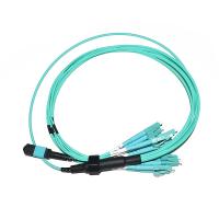 China MPO to LC Breakout Cable 12 24 Cores Fanout MPO Fanout Cable for Data Center for sale