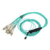 China MPO to LC Breakout Cable 12 24 Cores Fanout MPO Fanout Cable for Data Center for sale