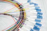 China FOC 8 12 Fiber Ribbon Pigtail SC LC APC UPC Single Mode 0.9mm 2.0mm 3.0mm for sale