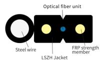 China Self Supporting Aerial Figure 8 Indoor FTTH Fiber Optic Cable for sale