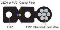 China FTTH Drop Cable 1 Core 2 Core Outdoor Indoor Fiber Optic Cable with Messenger 2.0mm 3.0mm for sale