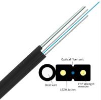 China Indoor FTTH Fiber Optic Drop Cable 2 to 24 Core Single Mode G657A2 LSZH Jacket for sale
