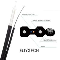 China GJYXFCH 1 Core 2 Core SM Self Supporting FTTH Drop Fiber Optic Cable for sale