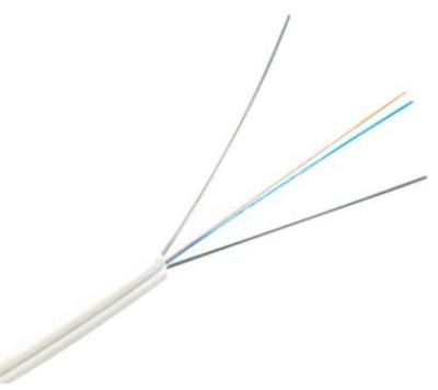 China Single Mode FTTH Fiber Drop Cable 2 4 6 8 12 16 24 Core for sale