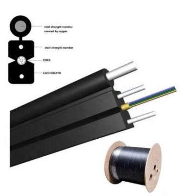China FTTH Self Supporting FRP GFRP KFRP Fiber Optic Drop Cable for sale