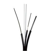 China Low Friction LSZH Sheath FTTH Flat Fiber Optic Cable With Dropping Messenger for sale