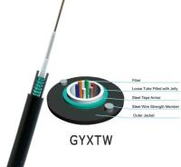 China 12 Core Outdoor Singlemode GYXTW Fiber Optic Cable for sale