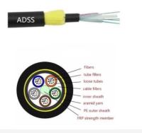 China Outdoor GYFTY 24 48 Core Fiber Optic Cable FRP Strength Member PE Sheath for sale