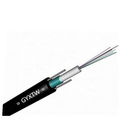 China Single Mode 24 Core GYXTW Fiber Cable 70 Degree With Two Steel Wire for sale