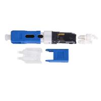 China FTTH SC APC Single Mode Fast Connector 0.2dB Insertion Loss 40N Tensile Strength for sale