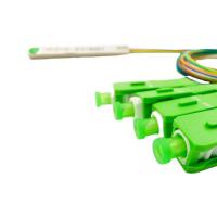 China SC APC UPC 1x8 Fiber Optic PLC Splitter Mini Tube Type 1m Length for sale