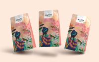 China Gravure Printing Coffee Packaging Bags Color Printed 500g Flat Bottom Customizable for sale