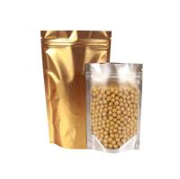 China Front Clear Back Foil Plastic Food Packaging Bags With Zip Lock for sale