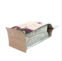 China PLA +PBAT Stand Up Gusseted Pouch , Laminated Kraft Paper Bags 200microns for sale