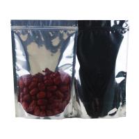 China Front Clear Back Foil Plastic Food Packaging Bags With Zip Lock for sale