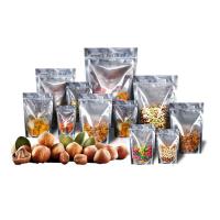 China Front Clear Back Foil Plastic Food Packaging Bags With Zip Lock for sale