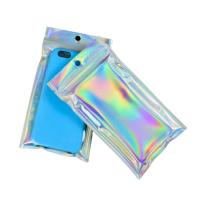 China Clear Mylar Plastic Food Packaging Hologram Bags With Zip Lock Resealable Smell Proof for sale
