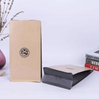 China Coffee Packaging Kraft Paper Pouch Biodegradable Zip Lock Aluminum Foil Bag Gravure Printing for sale