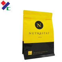China Flat Bottom Biodegradable Packaging Bags Laminated Pouch For Coffee Bean Packaging for sale