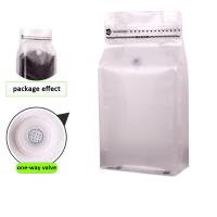 China 300 Microns 125g Personalized Biodegradable Coffee Bags With Valve And Zipper for sale