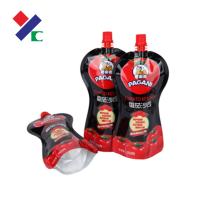 China 1000ml Stand Up Spout Pouch Customized Printed Plastic Tomato Sauce Packaging Doypack for sale