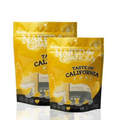 China Matte Eco Recyclable Food Pouches Tasteless Resealable Plastic Stand Up Bags 150 mic for sale