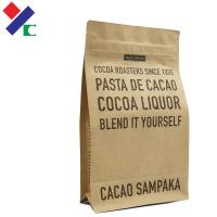 China 105 Microns Kraft Paper Pouch 250g 1kg Brown Paper  Bags With One Way Valve for sale