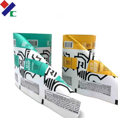 China YC 50 micron Custom Printed Plastic Bags / Cold Seal Plastic Packaging Film With Glue for sale