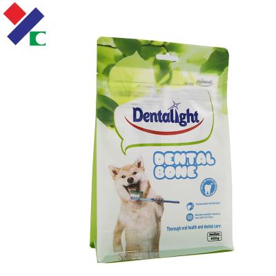 China Custom Print Pet Food Packaging Bag Eight Side Sealing 2KG Matte 120 Micron for sale