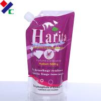 China Doypack Standing Washing Powder Packaging Bag / 80 mic Liquid Detergent Pouch for sale
