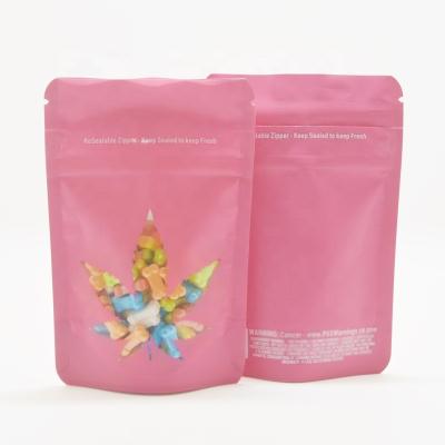 China PET BOPP Child Resistant Pouches Smell Proof Mylar Bag Flower CBD Gummy Candy Packaging for sale