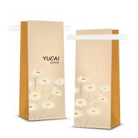 China Biodegradable Flat Bottom Coffee Bags With Valve for sale