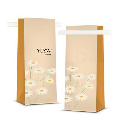 China Biodegradable Flat Bottom Coffee Bags With Valve for sale