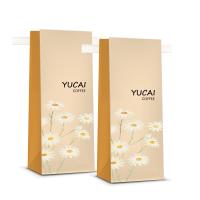 China 500g 1000g Coffee Packaging Bags Custom Printed Flat Bottom 200mic With Tin Tie / Valve for sale
