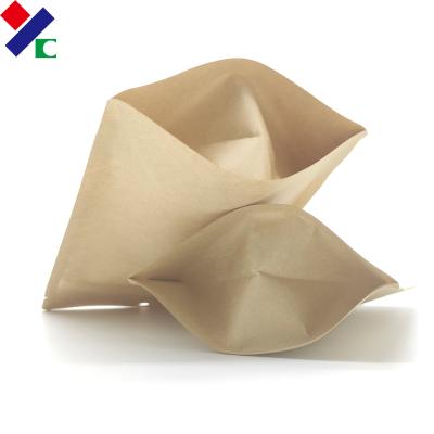 China Recyclable 180mic Kraft Paper Bags For Dry Food Packaging for sale