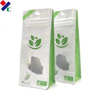 China Protein Flat Bottom Stand Up Zipper Pouch Nut Packaging With Window for sale