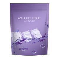 China Glossy Recyclable Packaging Bags Stand Up Zipper Pouch Laundry Condensate Beads 25 Pcs for sale