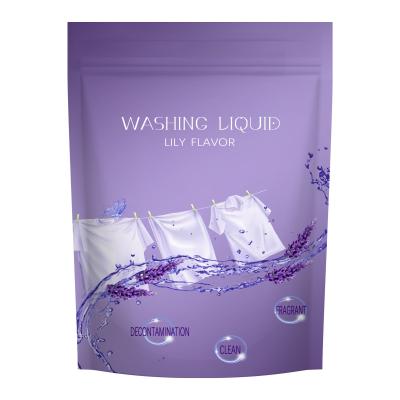China Glossy Recyclable Packaging Bags Stand Up Zipper Pouch Laundry Condensate Beads 25 Pcs for sale