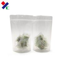 China 100G Clear Plastic Stand Up Zipper Pouch Resealable Biscuit Packaging for sale
