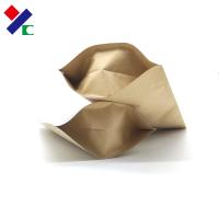 China ASTM Kraft Paper Front Clear Stand Up Zipper Pouch Tear Notch Food Grade for sale