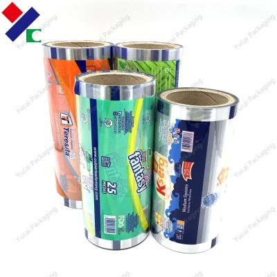 China 1000M Double Layer Foil Food Packaging Film Roll Crisps Potato Chips Printed Plastic Roll for sale