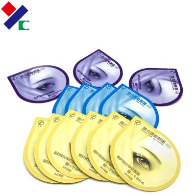 China 110 Micron Three Side Seal Pouch Circle Shaped Eye Bags Thin Odorless Disposable Pacakging for sale