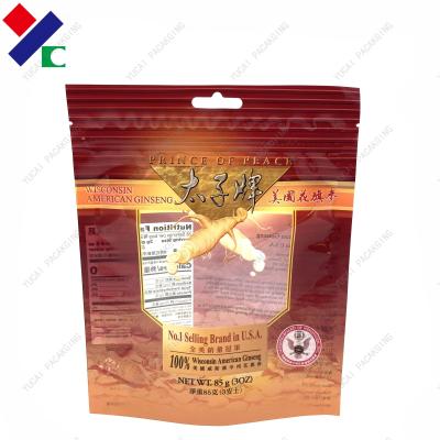 China 40 Microns Three Side Seal Pouch with hang hole Food Grade Packaging Bag for sale