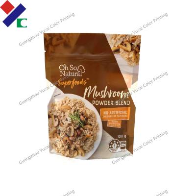 China Customized Printing Plastic Packing Bag Top Zip Lock Pouch For Beef Jerky Tea Candy Whey Powder for sale