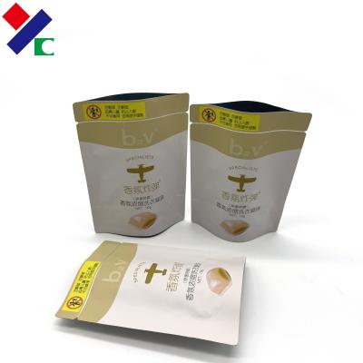 China Custom Small Stand Up Zipper Pouch Airtight Aluminum Foil Laminated Resealable Smell Proof Zipper Tea Bag for sale