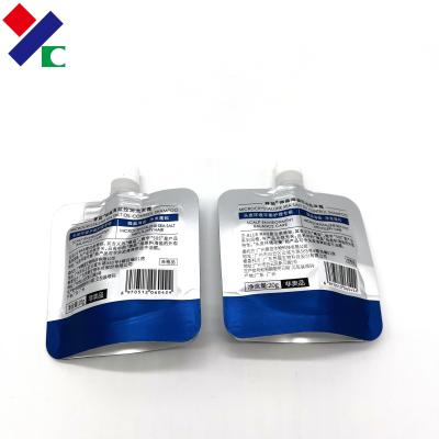 China Liquid Lotion Face Cream Spout Pouch Packaging Self Adhesive Sealing for sale