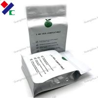 China Compostable Flat Bottom Stand Up Pouch Gloss Finish Air Tightness for sale